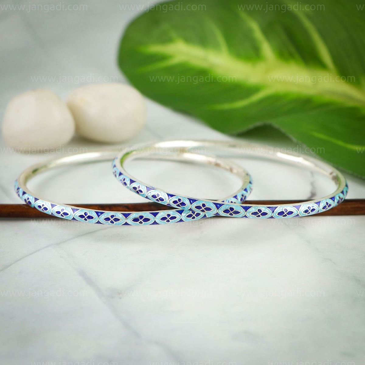 92.5 SILVER ENAMEL BANGLES www.jangadi